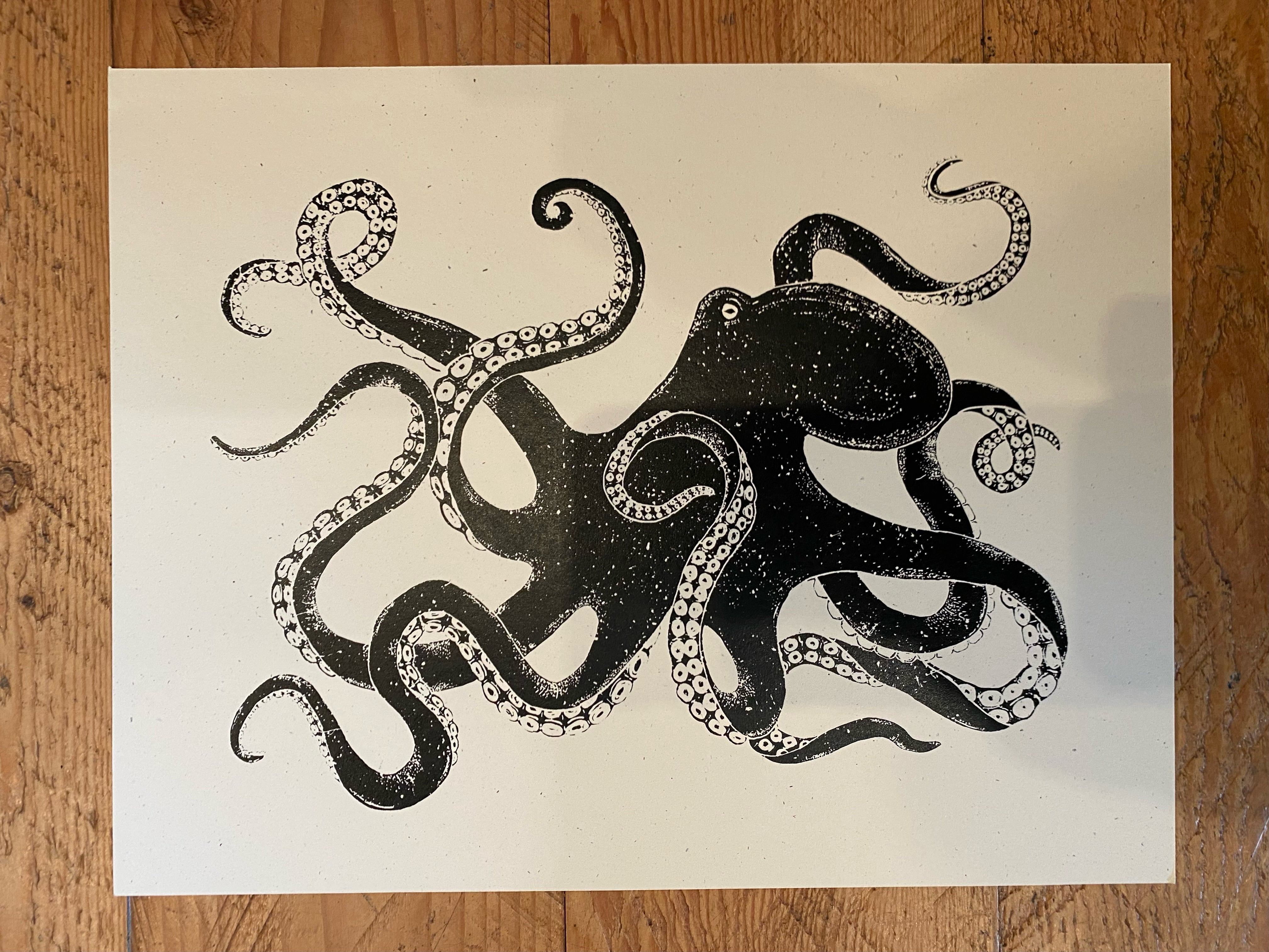 Giant Pacific Octopus - Medium Paper Print – Printshop Northwest